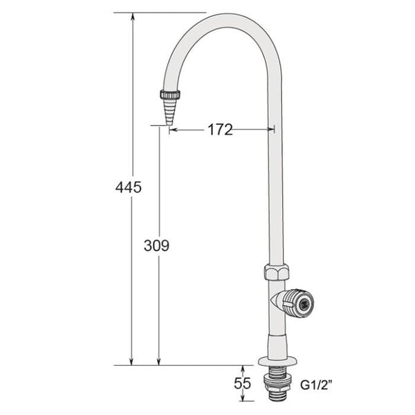 Deck Mounted Water Tap - Swing Gooseneck, Buy Deck Mounted Water Tap ...